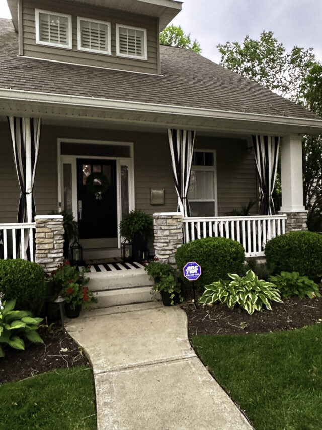 How to Hang Outdoor Curtains & Easily Update Your Front Porch